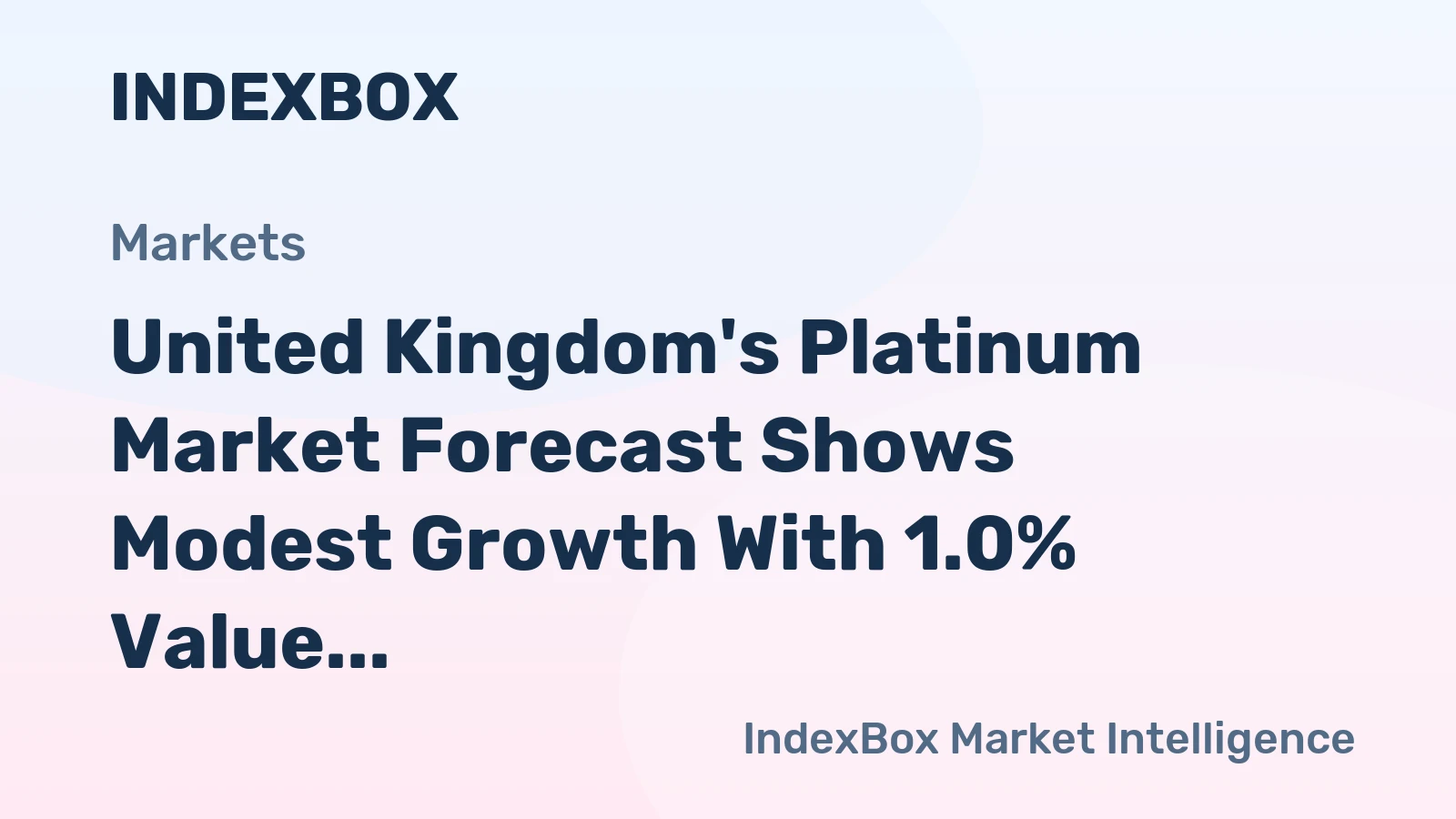 United Kingdom's Platinum Market Forecast Shows Modest Growth With 1.0% Value CAGR