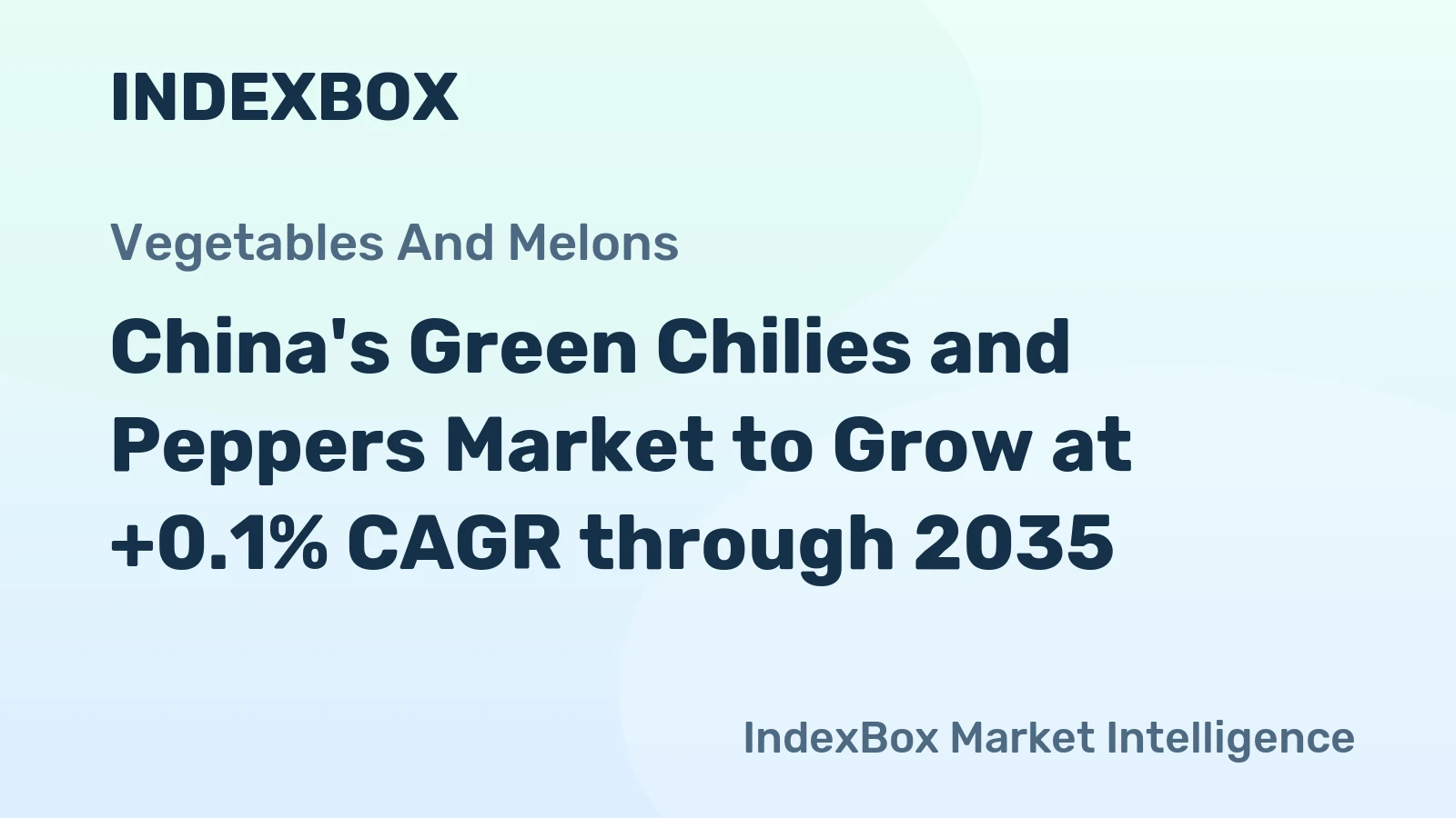 China's Green Chilies and Peppers Market to Grow at +0.1% CAGR through 2035
