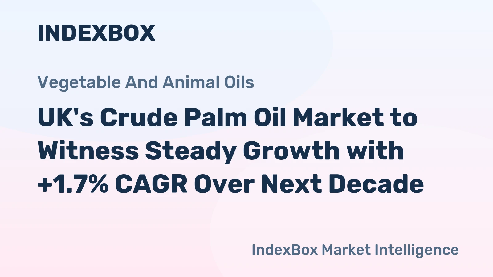 UK's Crude Palm Oil Market to Witness Steady Growth with +1.7% CAGR Over Next Decade