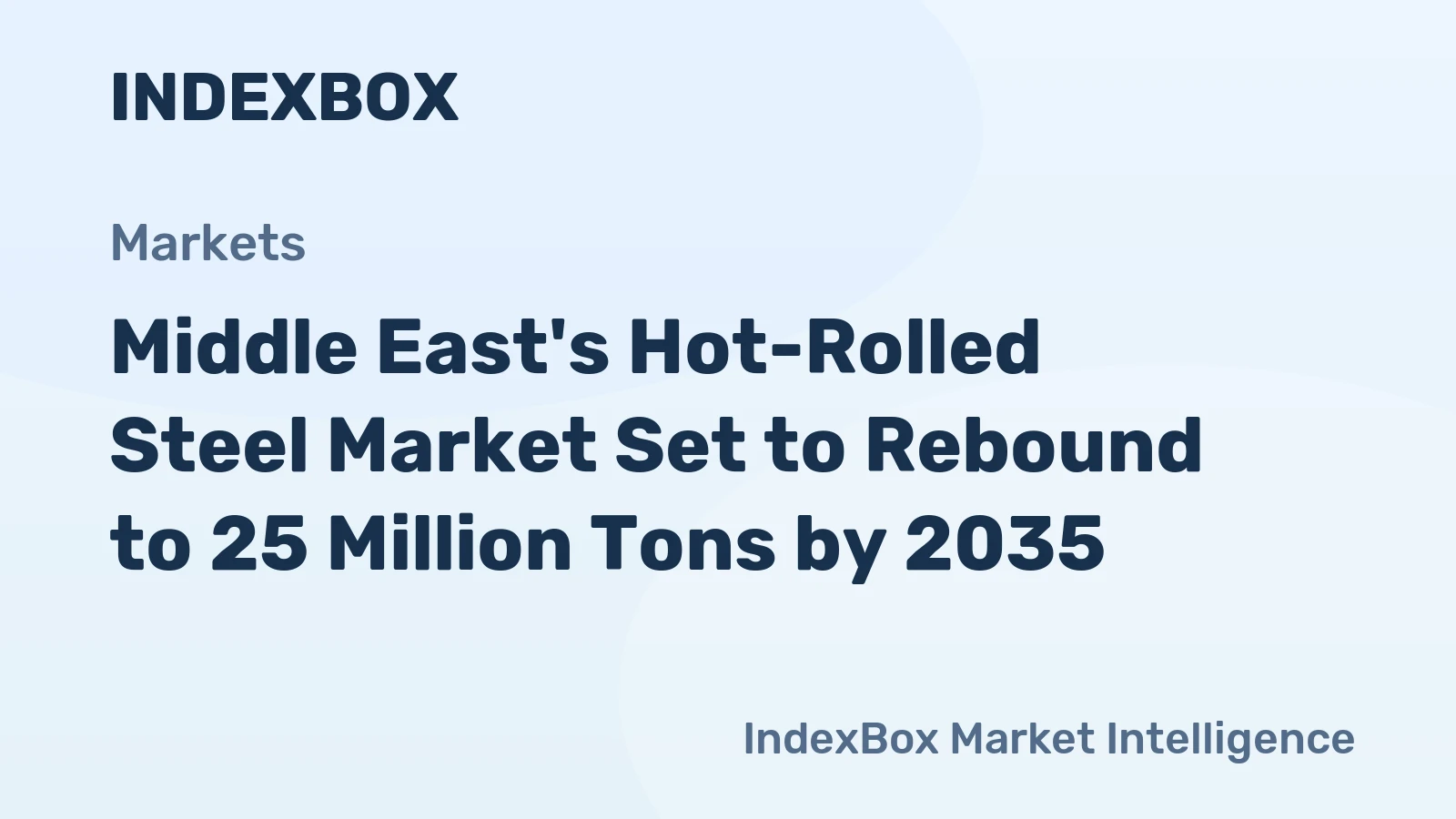 Middle East's Hot-Rolled Steel Market Set to Rebound to 25 Million Tons by 2035