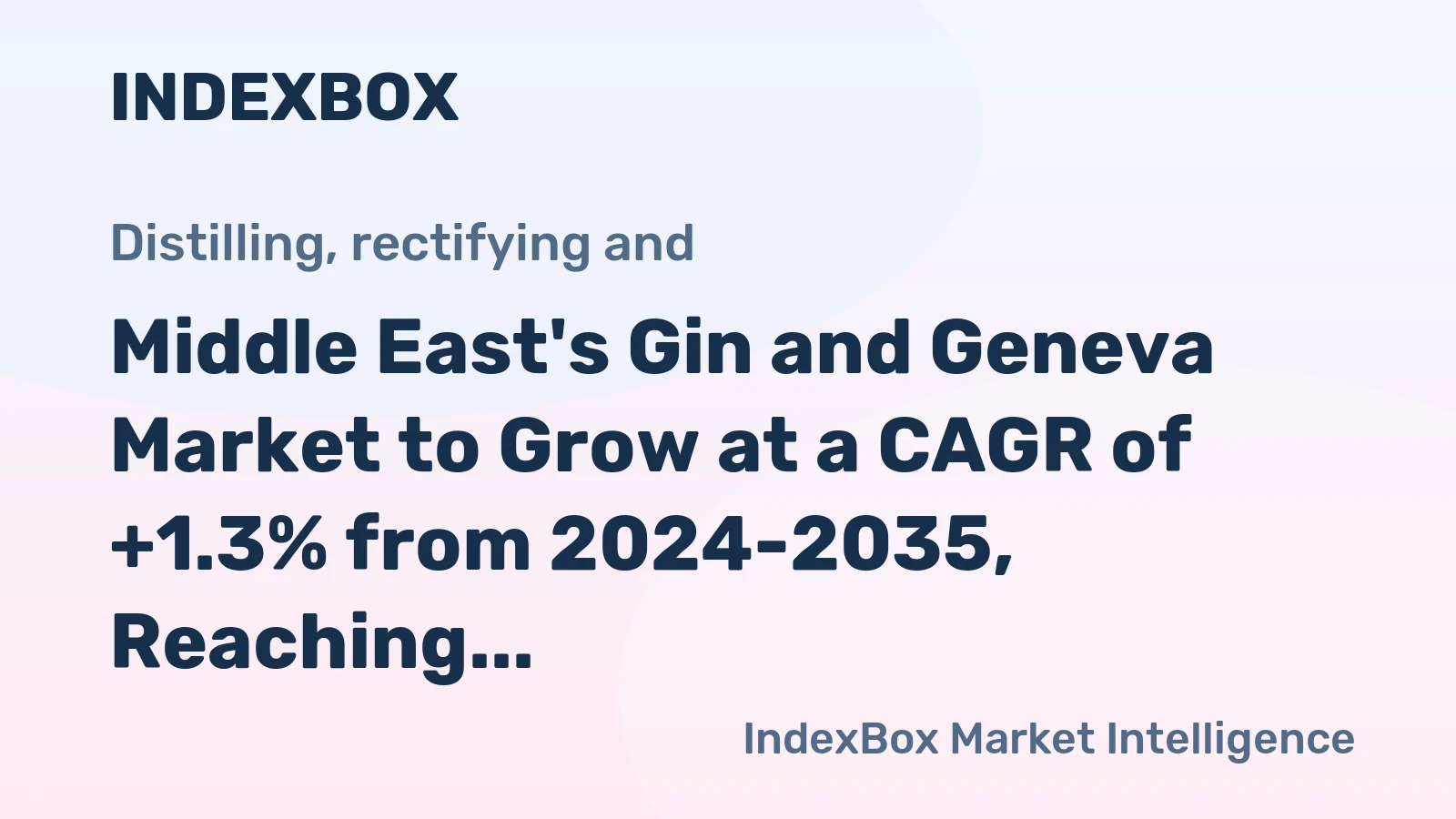 Middle East's Gin and Geneva Market to Grow at a CAGR of +1.3% from 2024-2035, Reaching 43M Litres