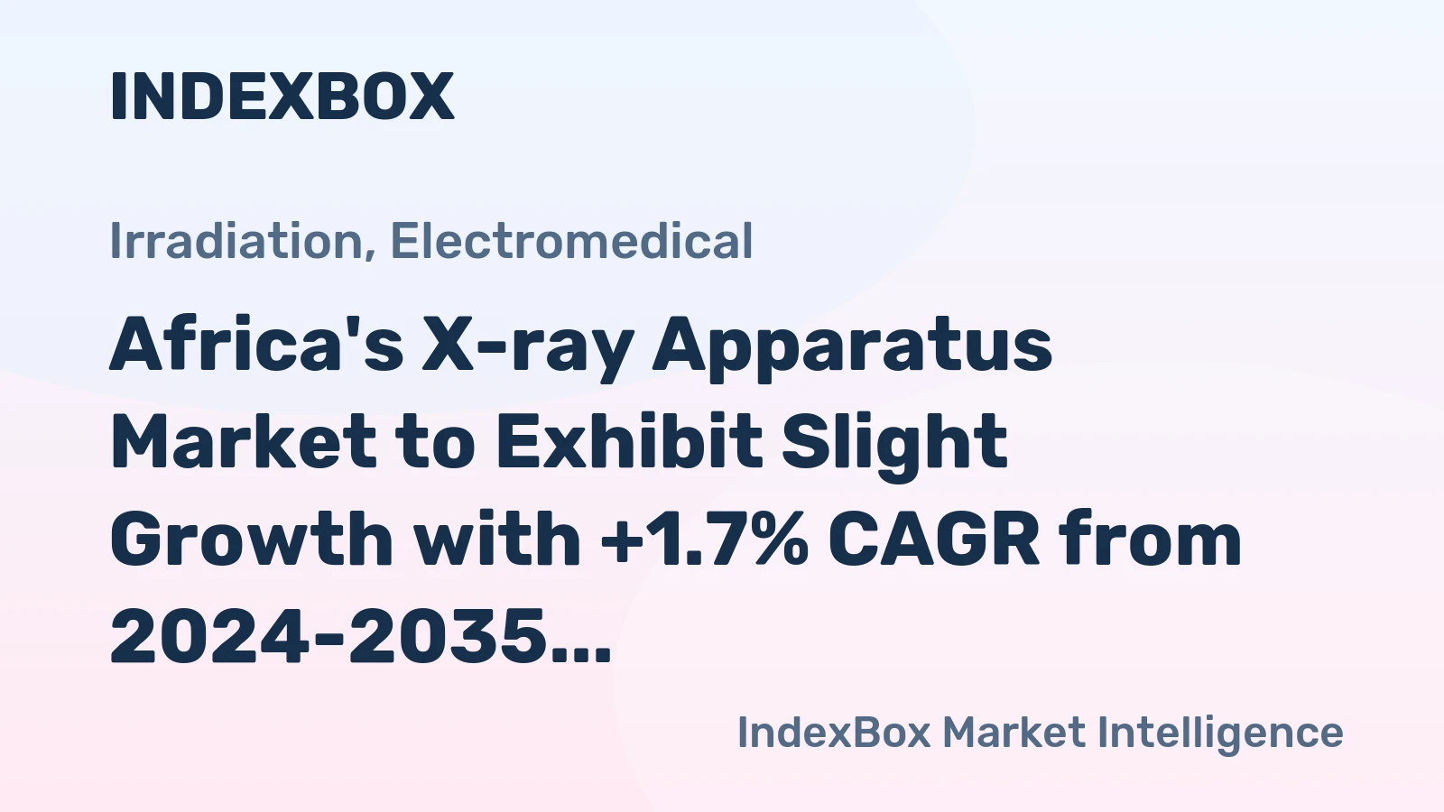 Africa's X-ray Apparatus Market to Exhibit Slight Growth with +1.7% CAGR from 2024-2035