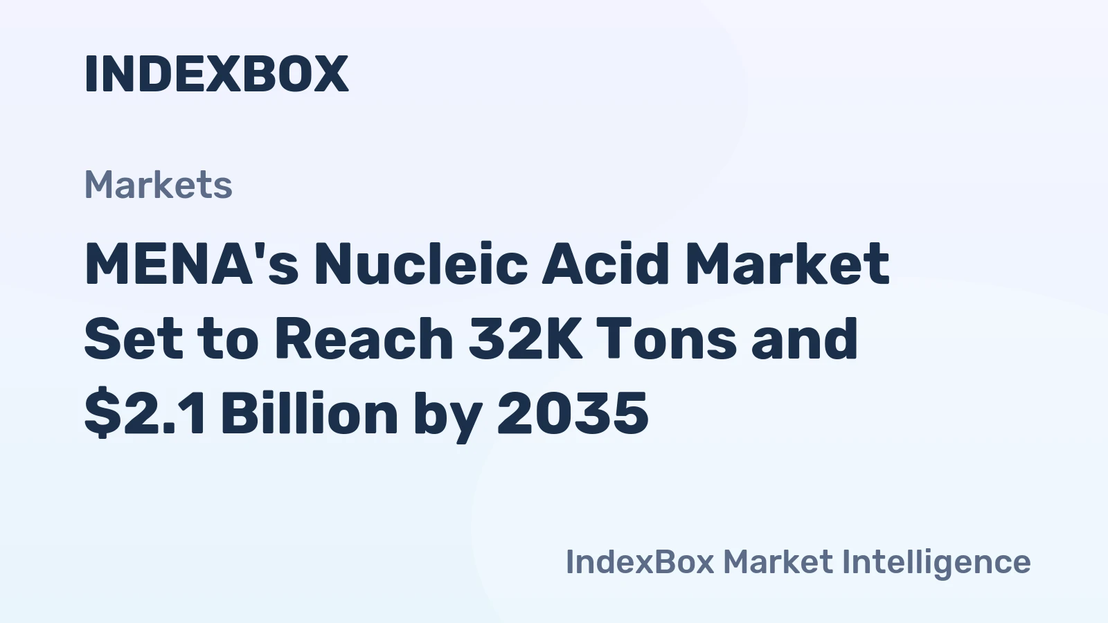 MENA's Nucleic Acid Market Set to Reach 32K Tons and $2.1 Billion by 2035