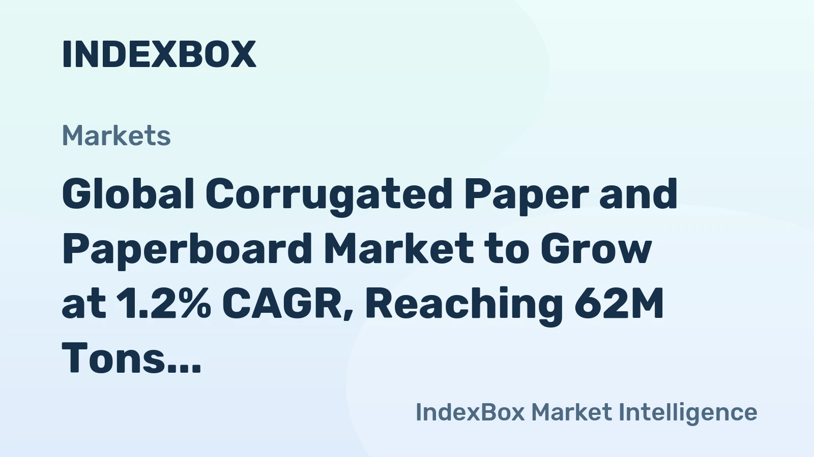 Global Corrugated Paper and Paperboard Market to Grow at 1.2% CAGR, Reaching 62M Tons by 2035