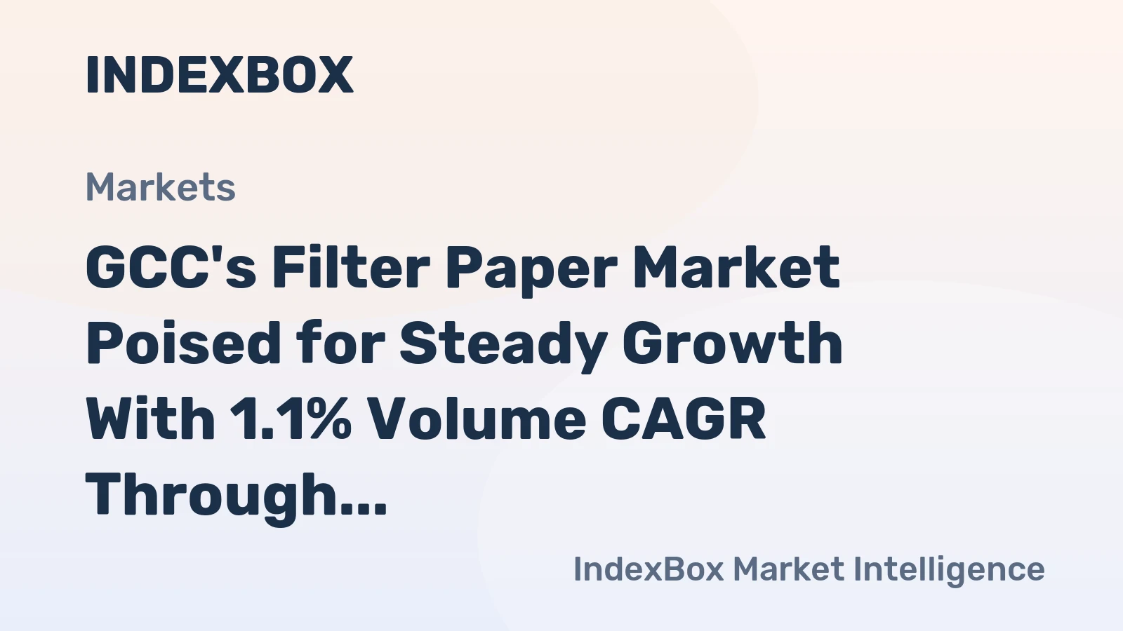 GCC's Filter Paper Market Poised for Steady Growth With 1.1% Volume CAGR Through 2035