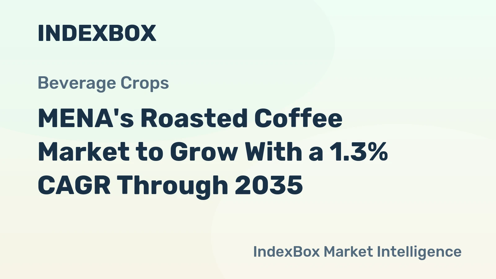 MENA's Roasted Coffee Market to Grow With a 1.3% CAGR Through 2035