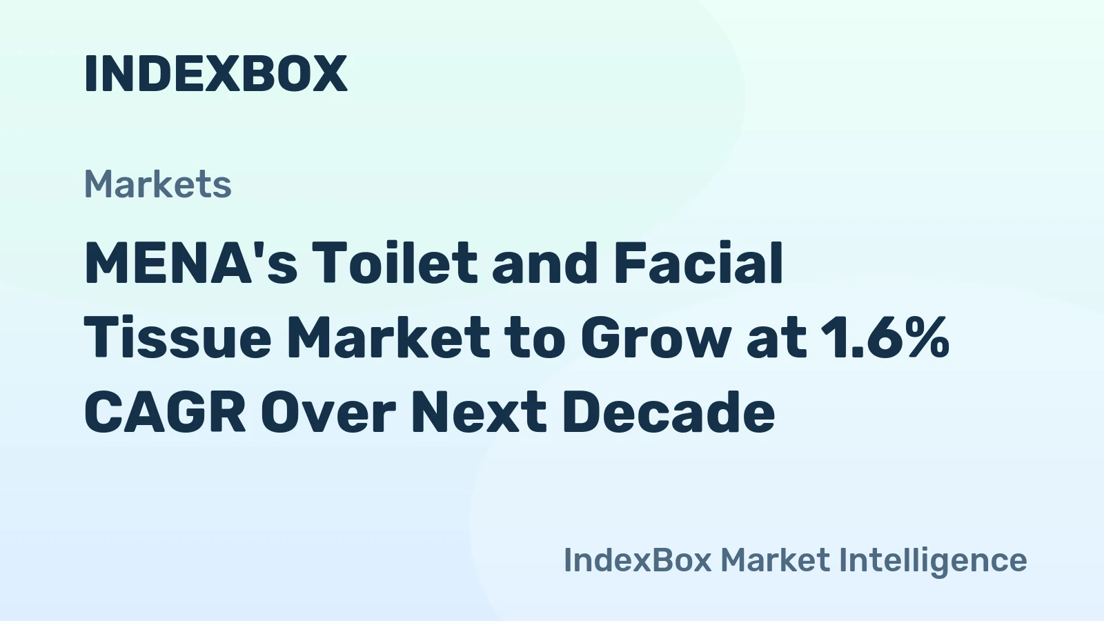 MENA's Toilet and Facial Tissue Market to Grow at 1.6% CAGR Over Next Decade