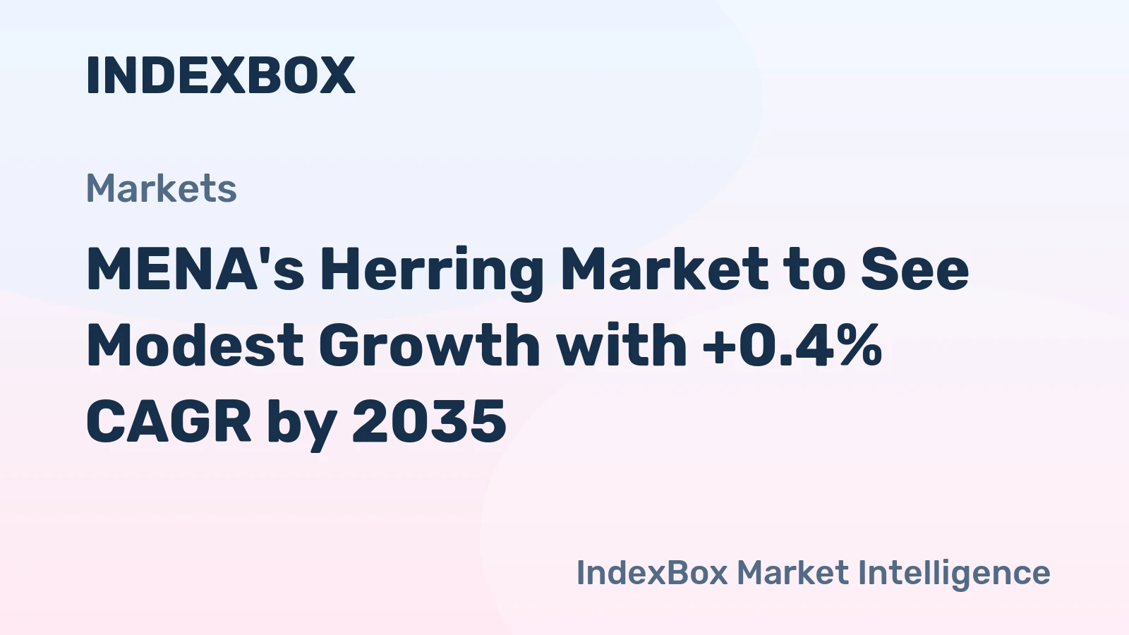 MENA's Herring Market to See Modest Growth with +0.4% CAGR by 2035