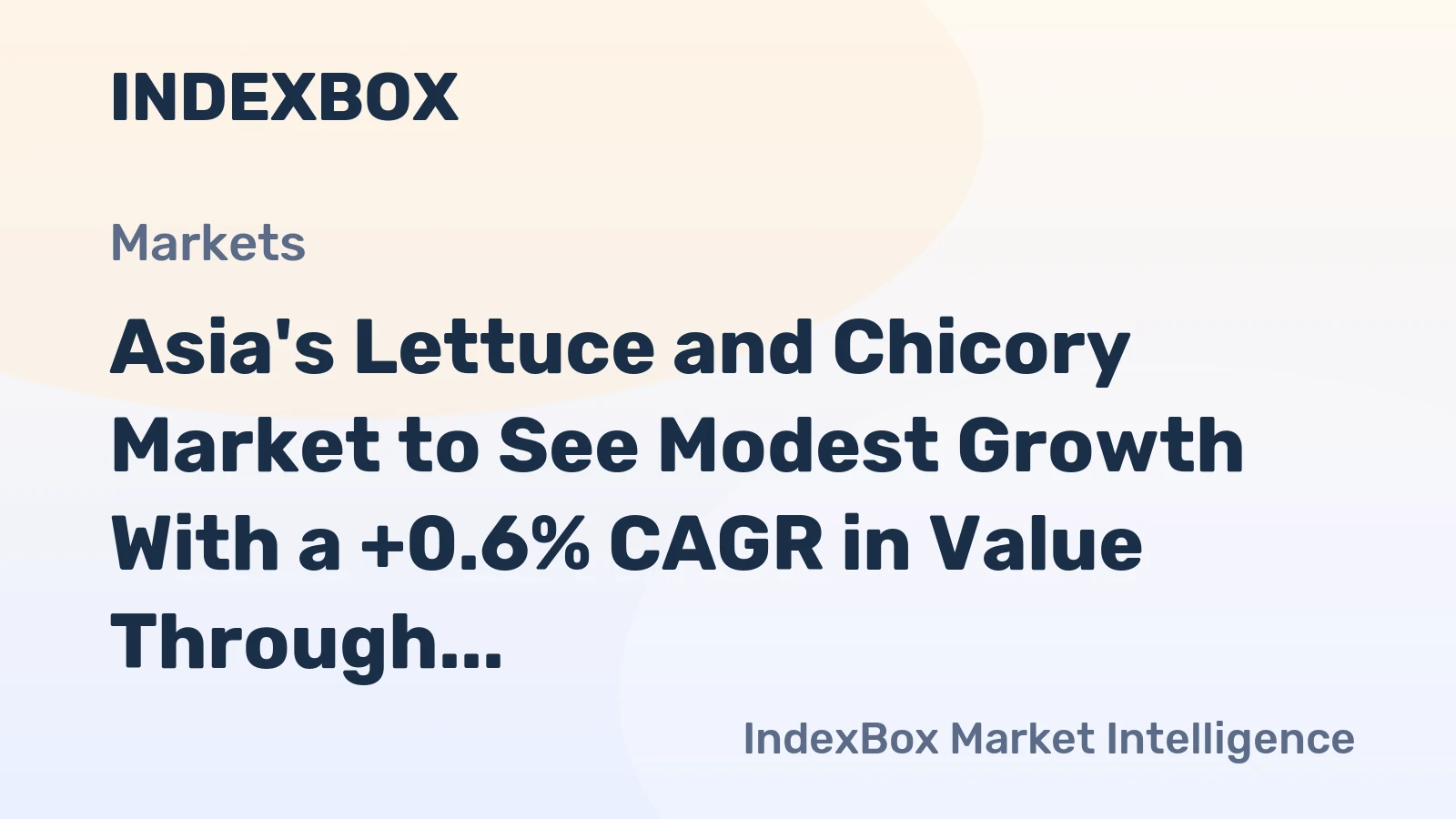 Asia's Lettuce and Chicory Market to See Modest Growth With a +0.6% CAGR in Value Through 2035