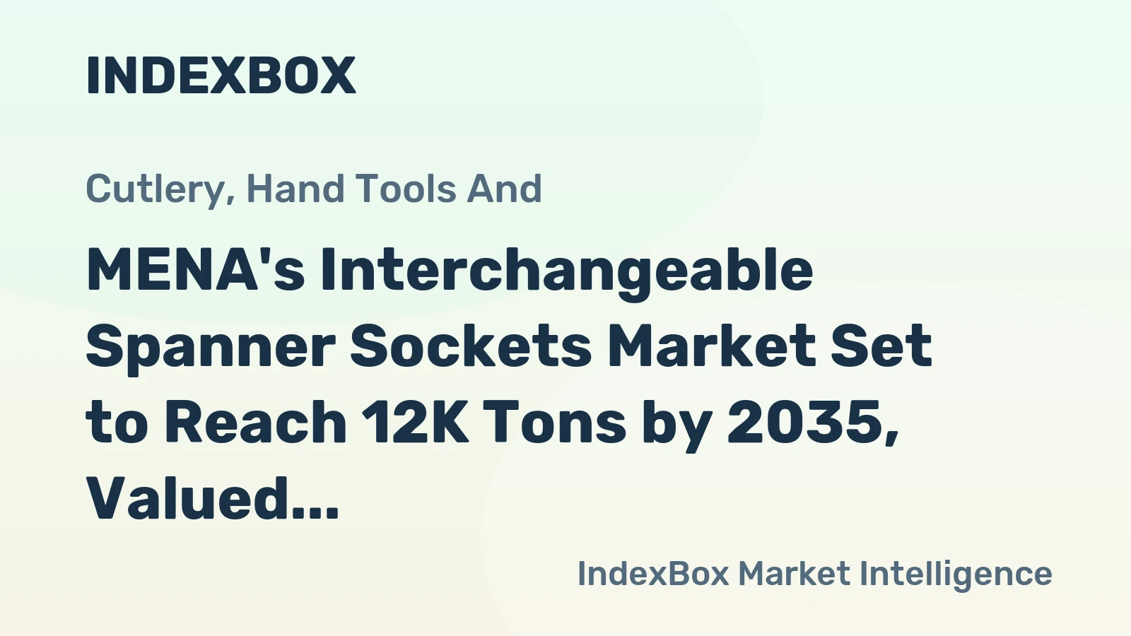 MENA's Interchangeable Spanner Sockets Market Set to Reach 12K Tons by 2035, Valued at $100M