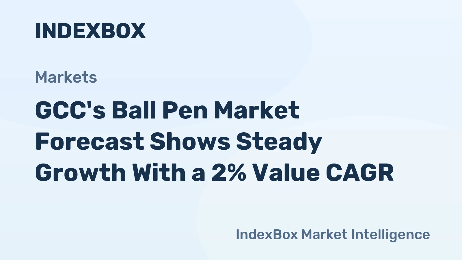 GCC's Ball Pen Market Forecast Shows Steady Growth With a 2% Value CAGR