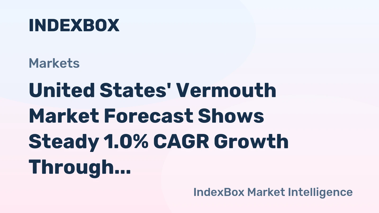 United States' Vermouth Market Forecast Shows Steady 1.0% CAGR Growth Through 2035