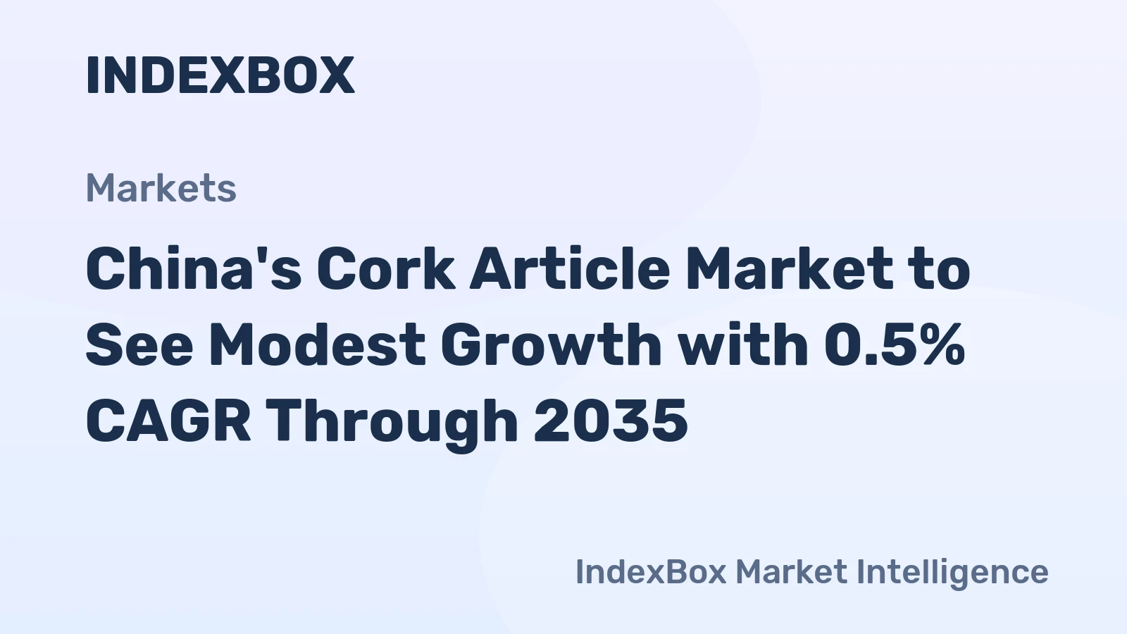 China's Cork Article Market to See Modest Growth with 0.5% CAGR Through 2035