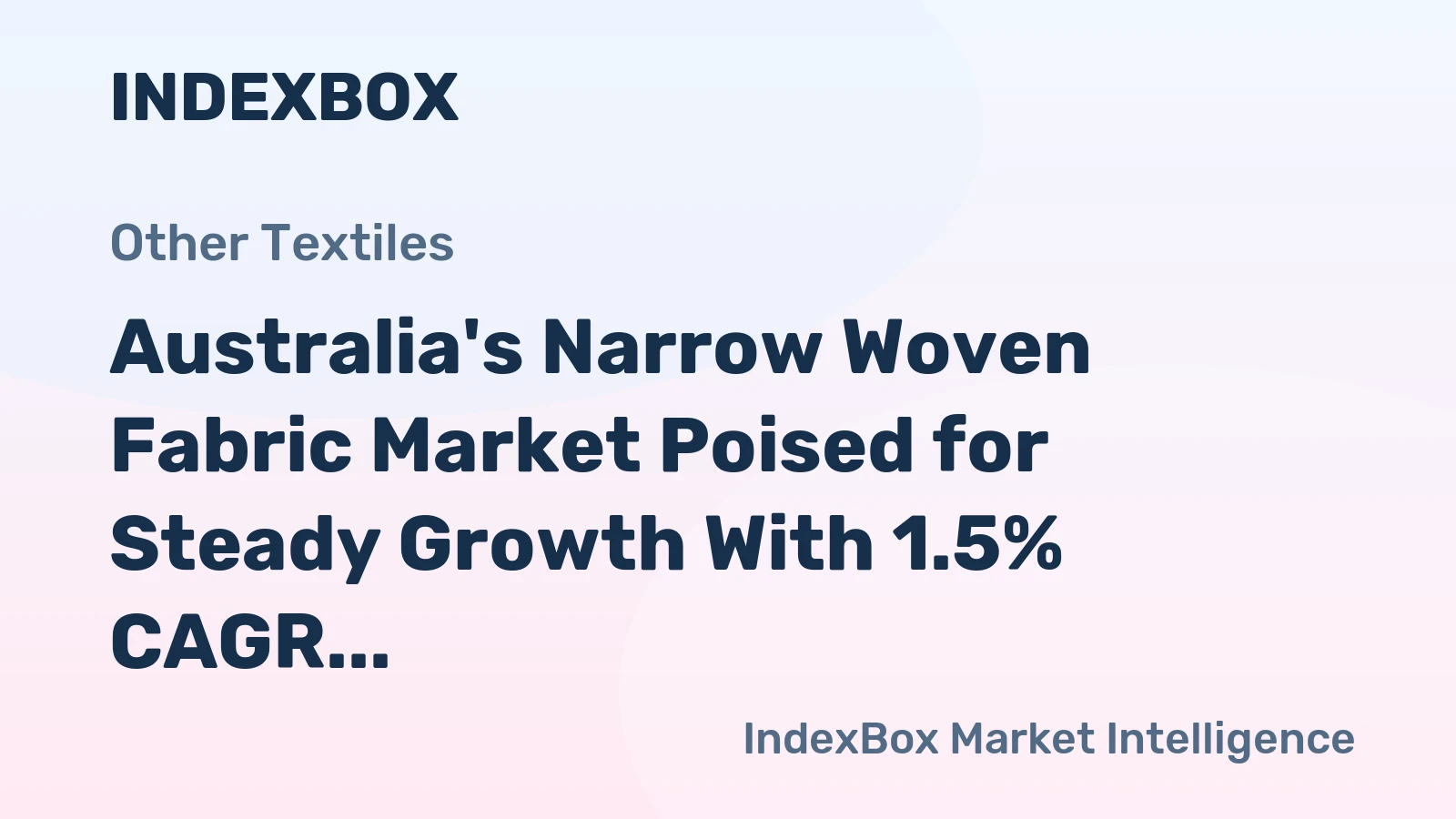 Australia's Narrow Woven Fabric Market Poised for Steady Growth With 1.5% CAGR Through 2035