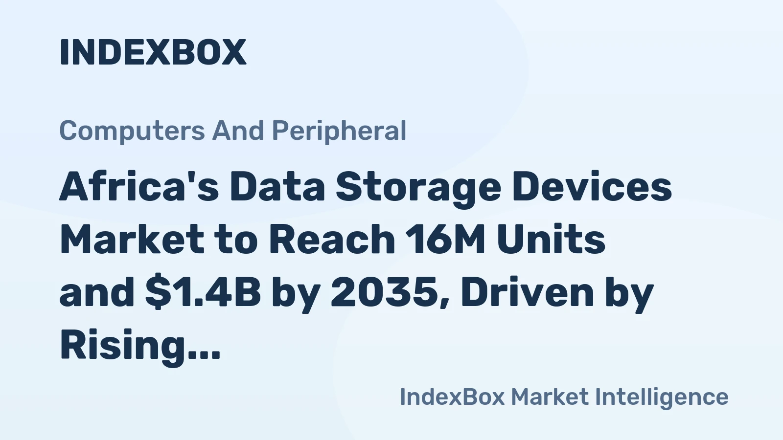 Africa's Data Storage Devices Market to Reach 16M Units and $1.4B by 2035, Driven by Rising Demand