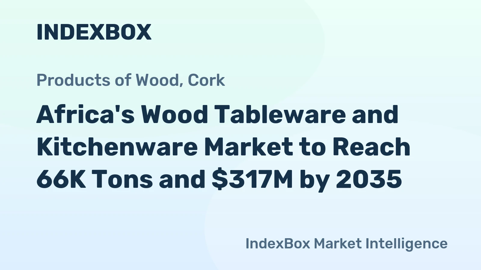 Africa's Wood Tableware and Kitchenware Market to Reach 66K Tons and $317M by 2035