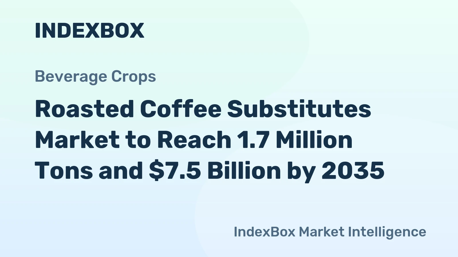 Roasted Coffee Substitutes Market to Reach 1.7 Million Tons and $7.5 Billion by 2035