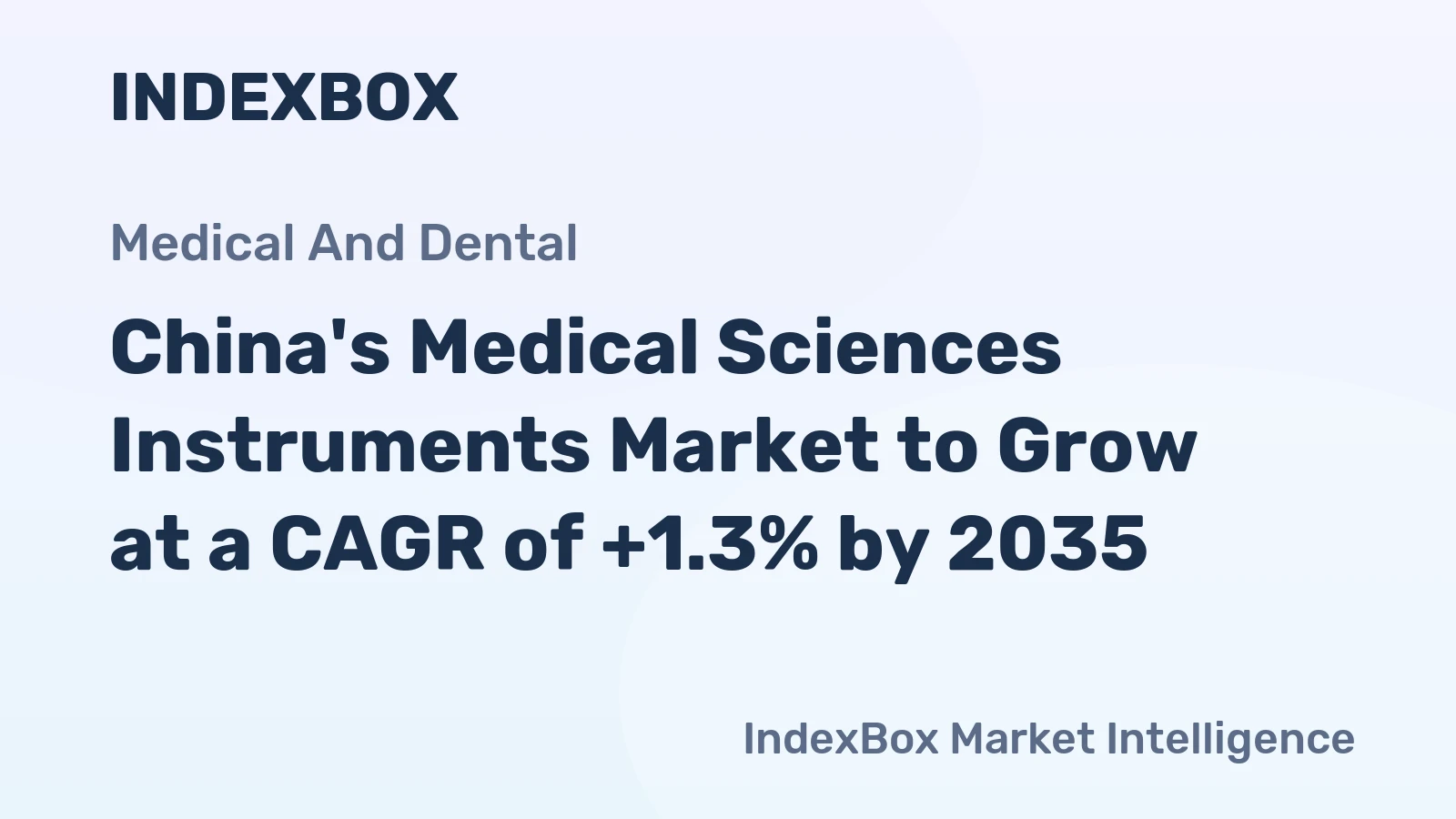 China's Medical Sciences Instruments Market to Grow at a CAGR of +1.3% by 2035