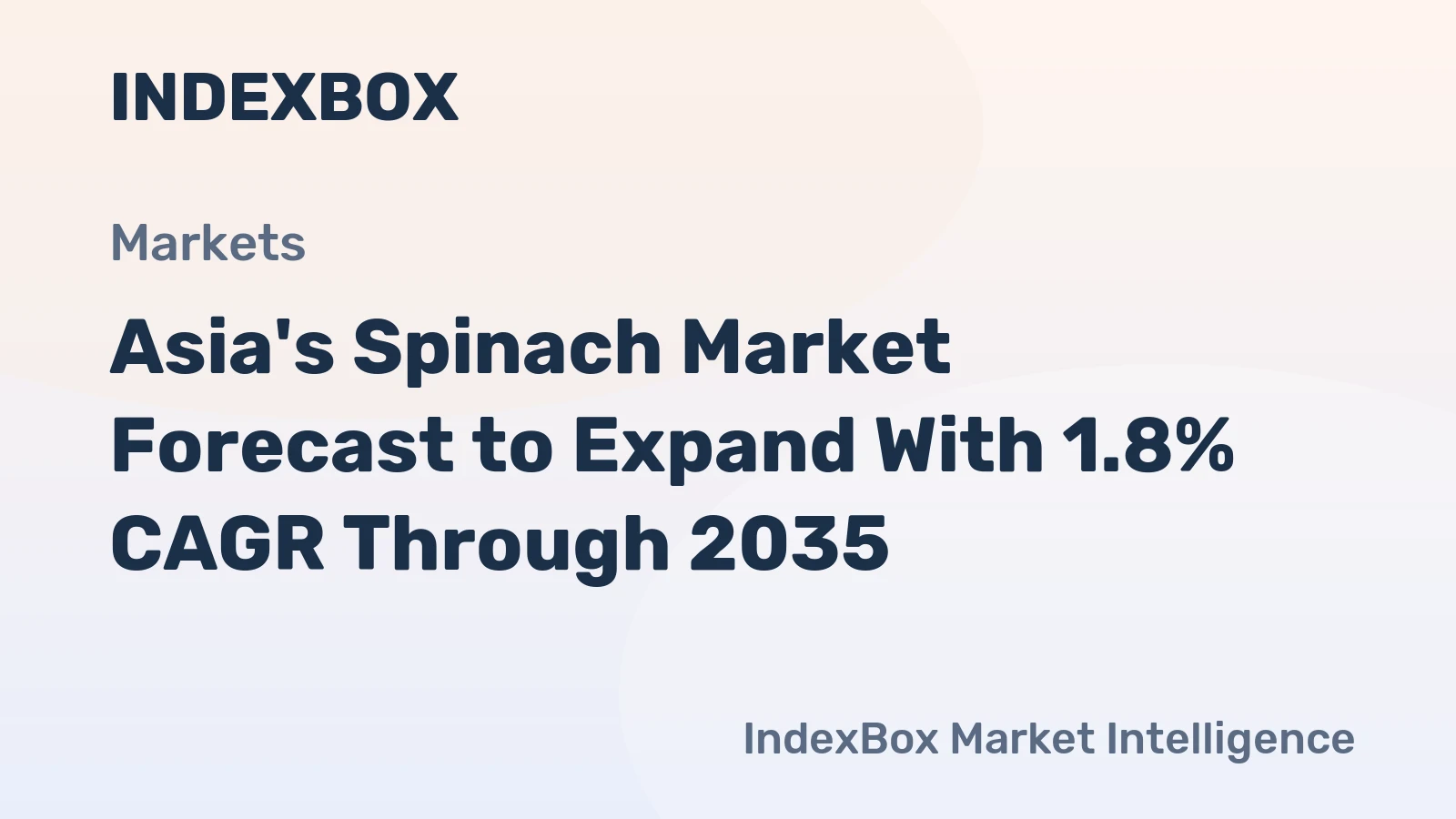 Asia's Spinach Market Forecast to Expand With 1.8% CAGR Through 2035