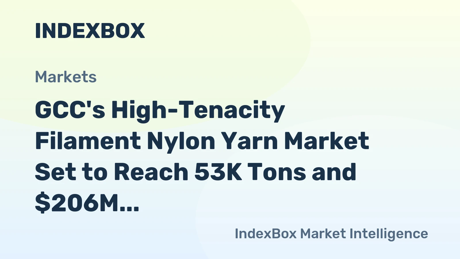 GCC's High-Tenacity Filament Nylon Yarn Market Set to Reach 53K Tons and $206M by 2035