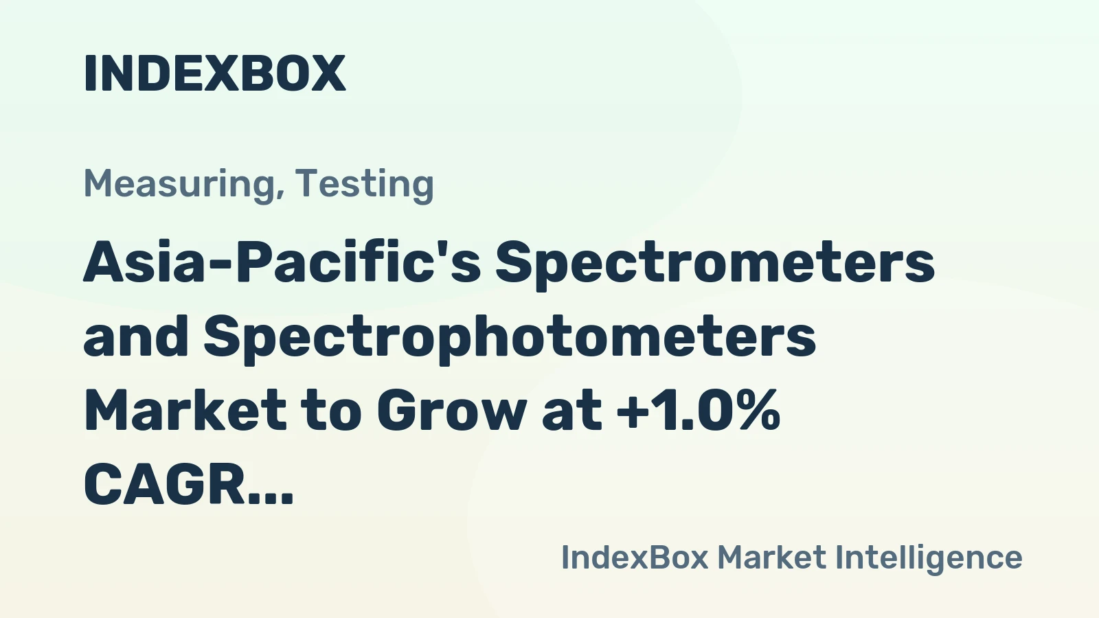 Asia-Pacific's Spectrometers and Spectrophotometers Market to Grow at +1.0% CAGR from 2024 to 2035