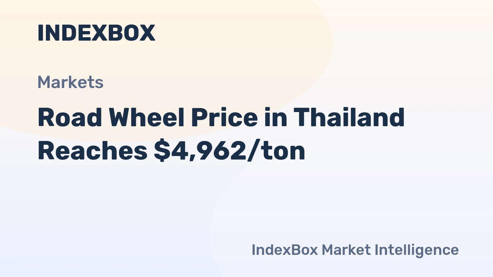 Road Wheel Price in Thailand Reaches $4,962/ton