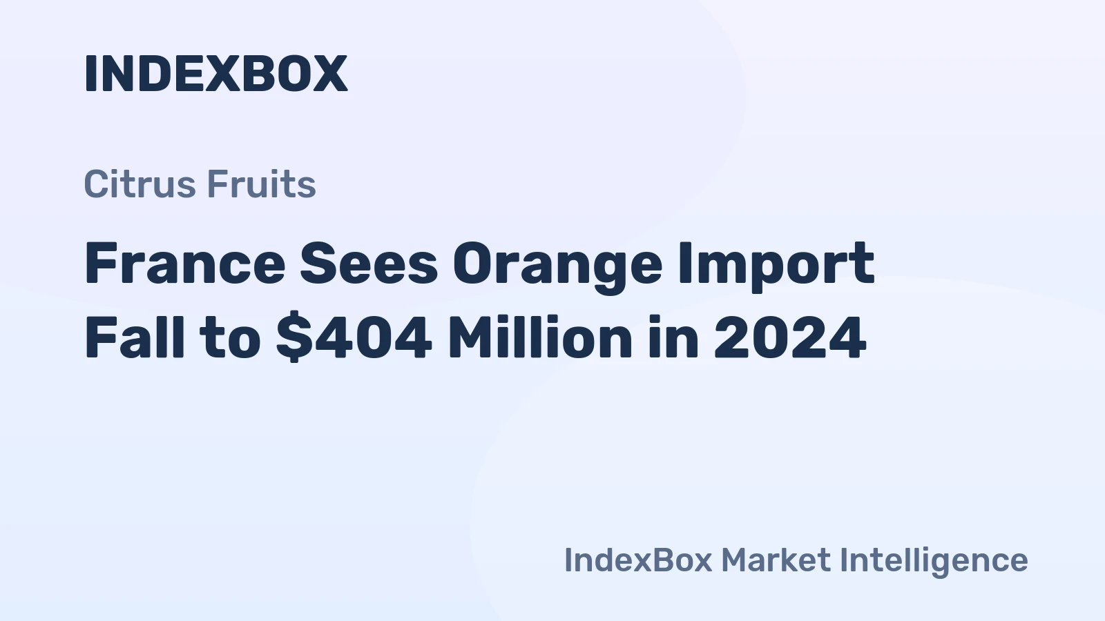 France Sees Orange Import Fall to $404 Million in 2024