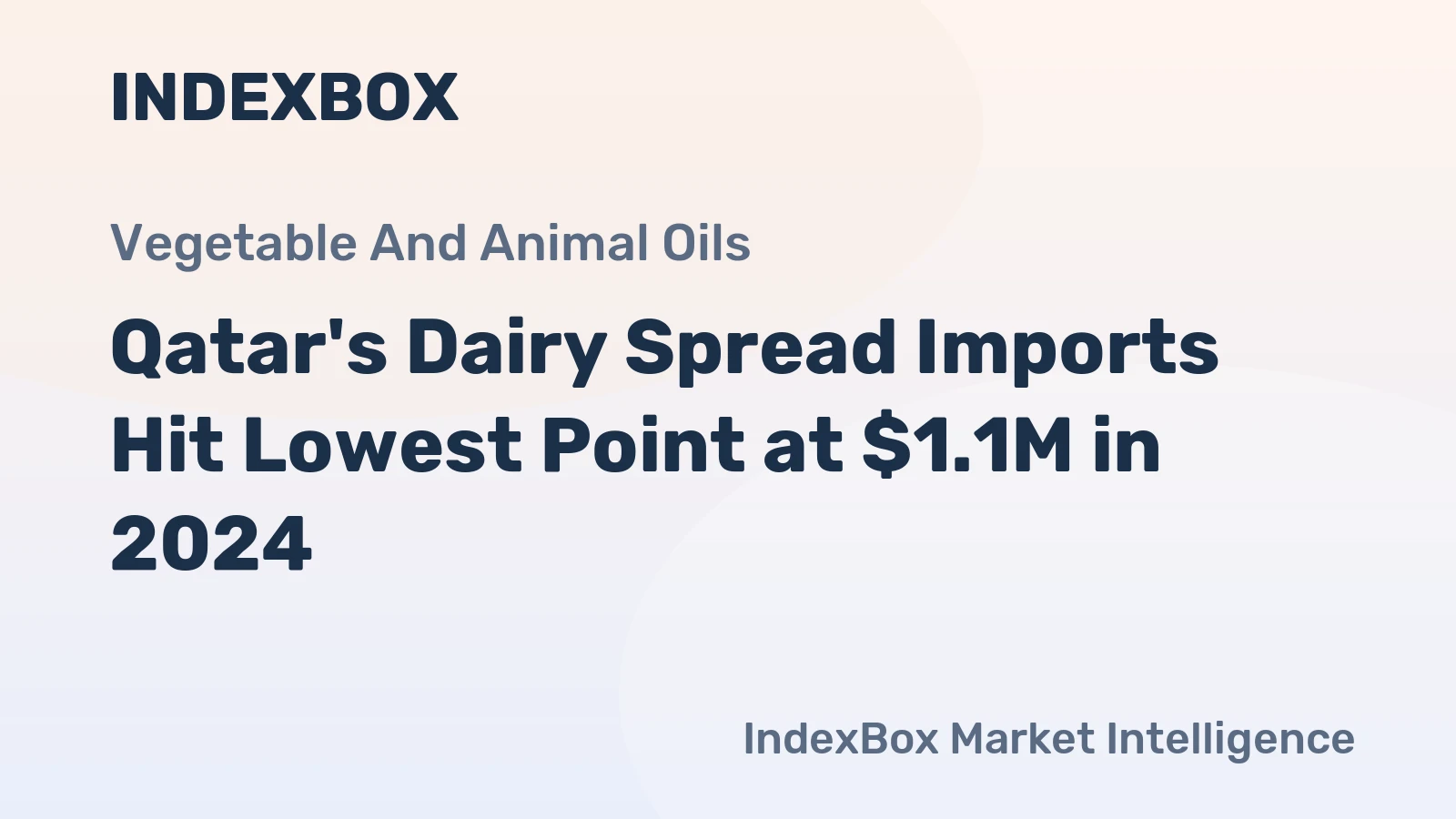 Qatar's Dairy Spread Imports Hit Lowest Point at $1.1M in 2024