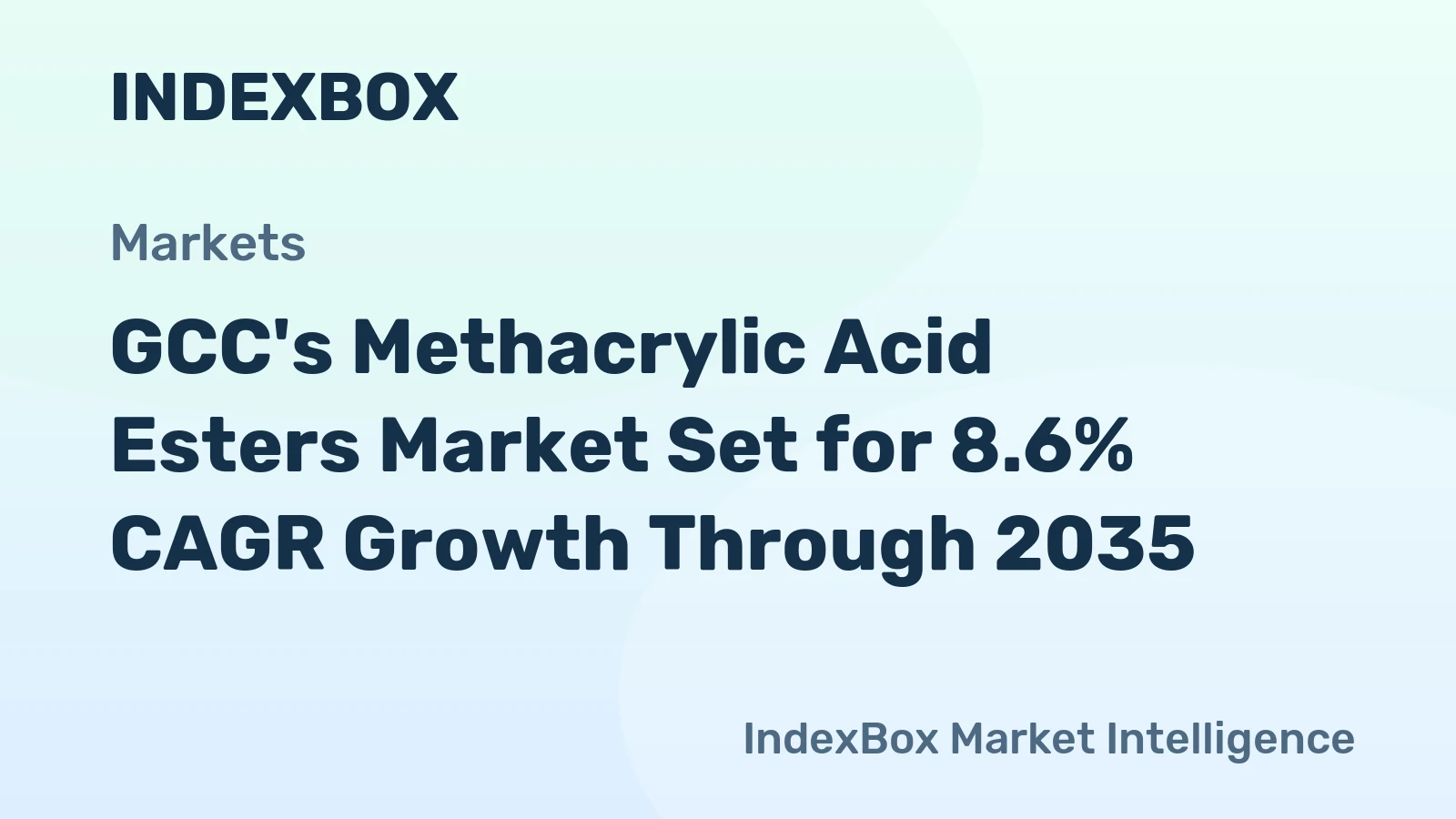 GCC's Methacrylic Acid Esters Market Set for 8.6% CAGR Growth Through 2035
