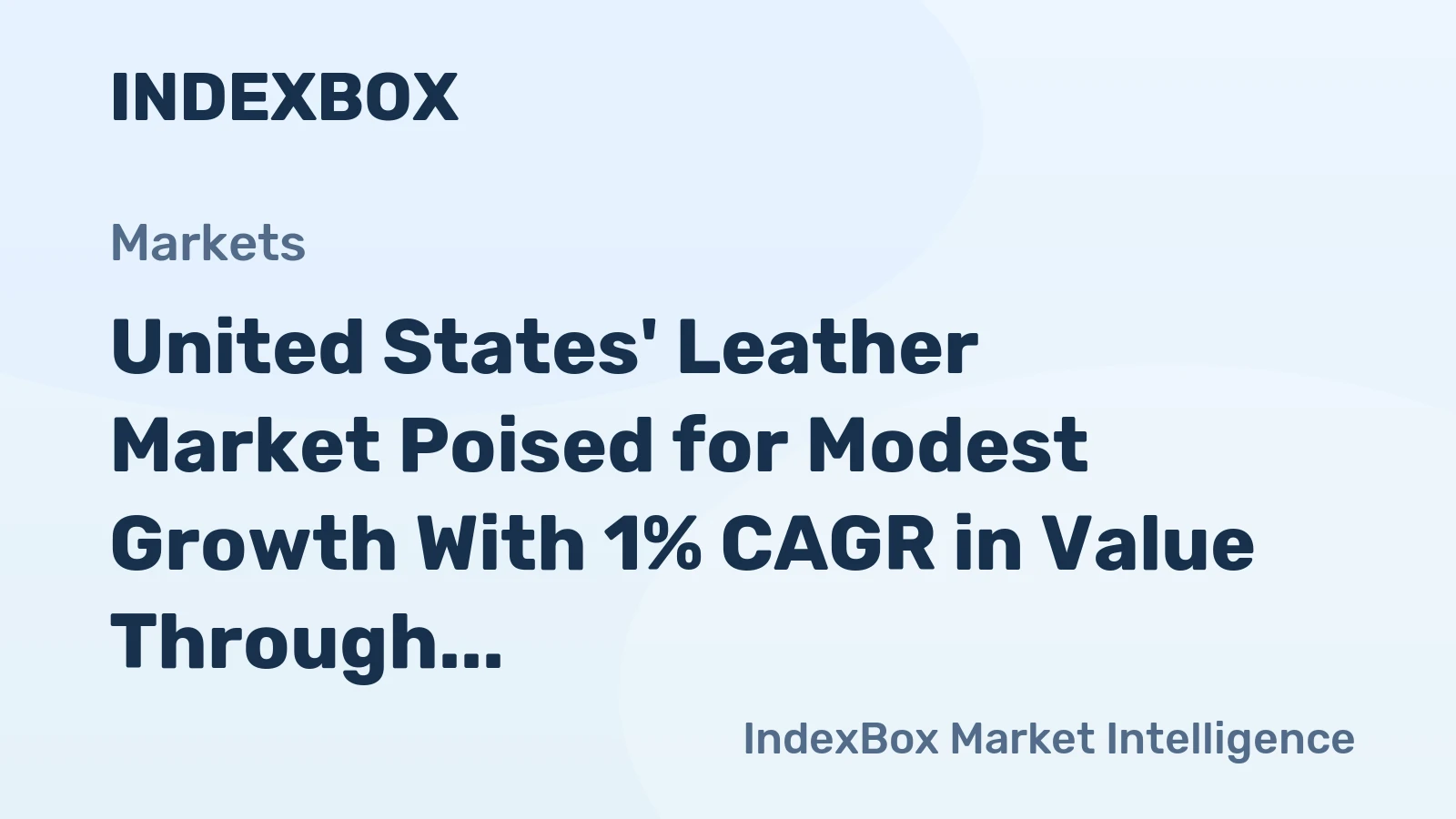 United States' Leather Market Poised for Modest Growth With 1% CAGR in Value Through 2035