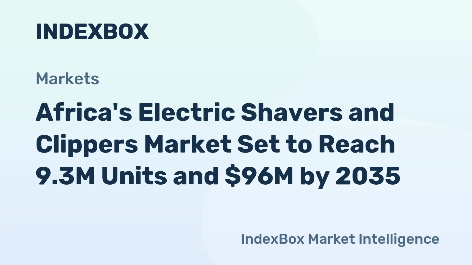 Africa's Electric Shavers and Clippers Market Set to Reach 9.3M Units and $96M by 2035