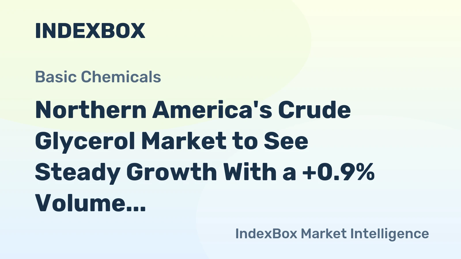 Northern America's Crude Glycerol Market to See Steady Growth With a +0.9% Volume CAGR Through 2035