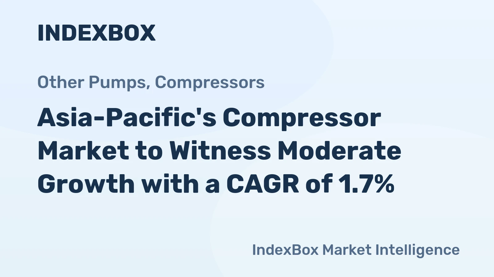 Asia-Pacific's Compressor Market to Witness Moderate Growth with a CAGR of 1.7%