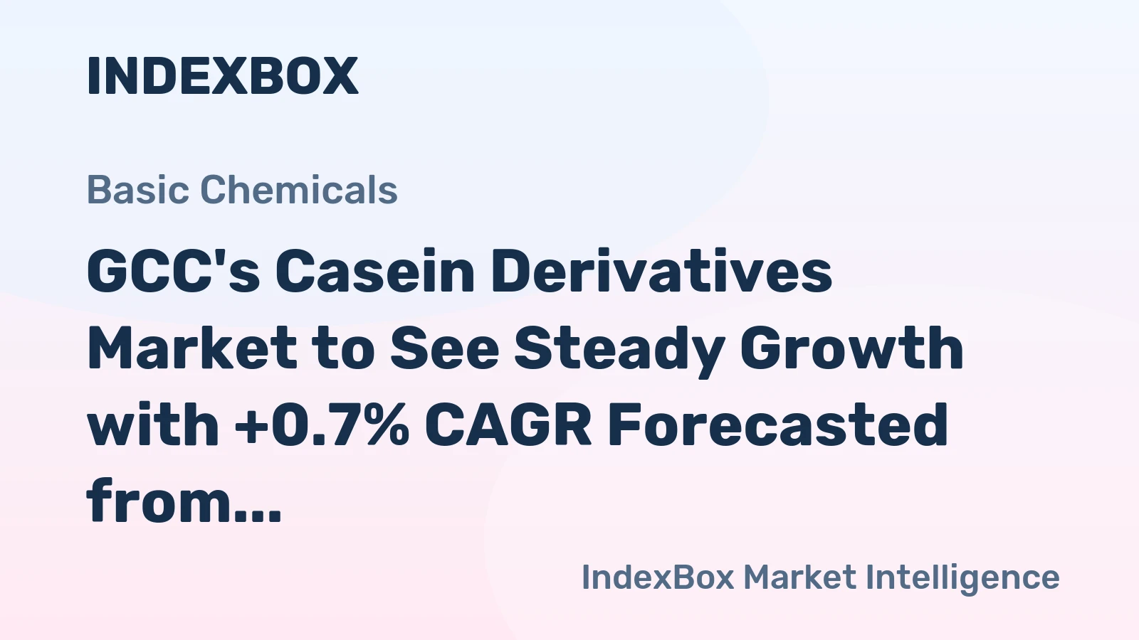 GCC's Casein Derivatives Market to See Steady Growth with +0.7% CAGR Forecasted from 2024-2035