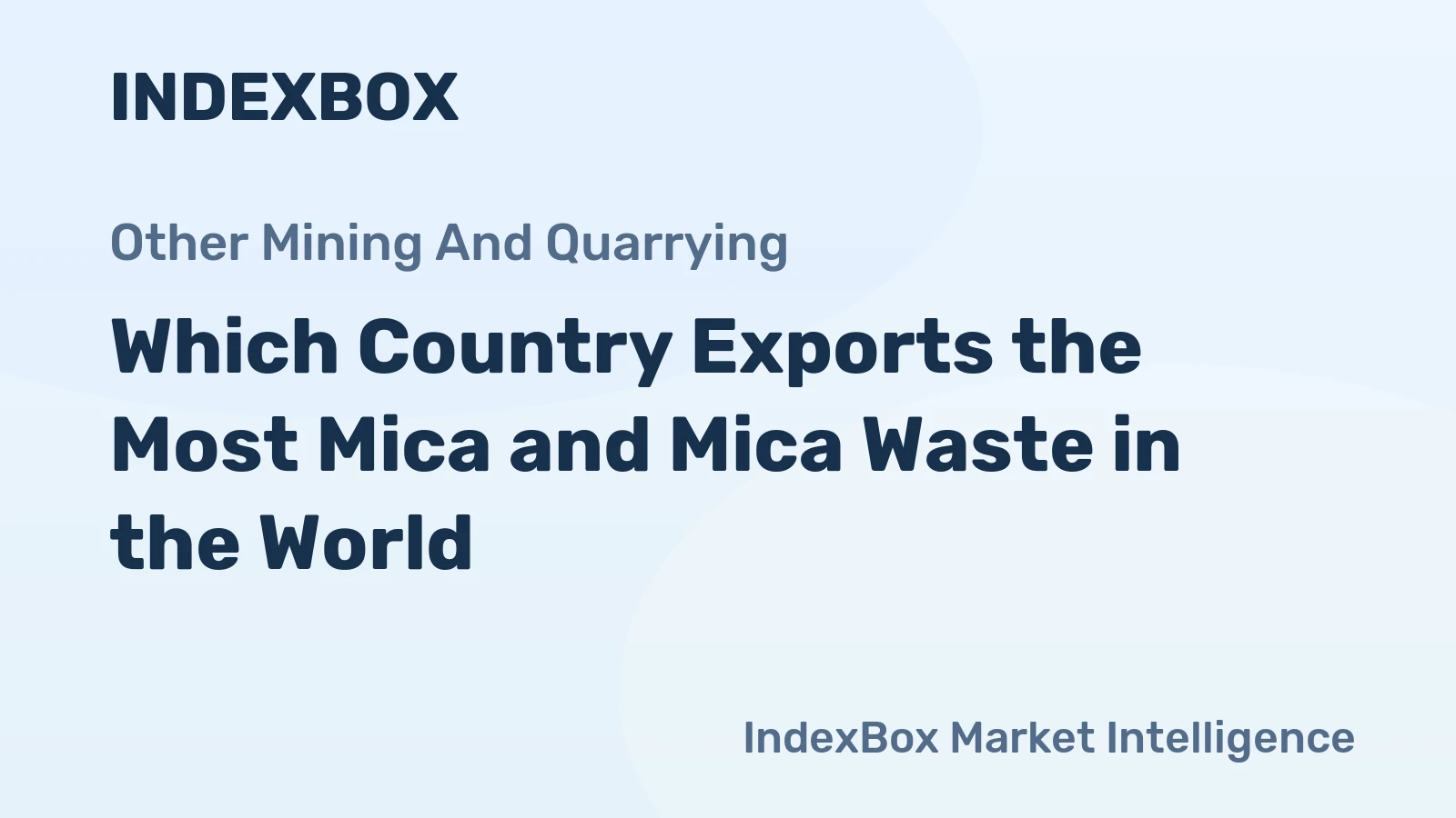 Which Country Exports the Most Mica and Mica Waste in the World?
