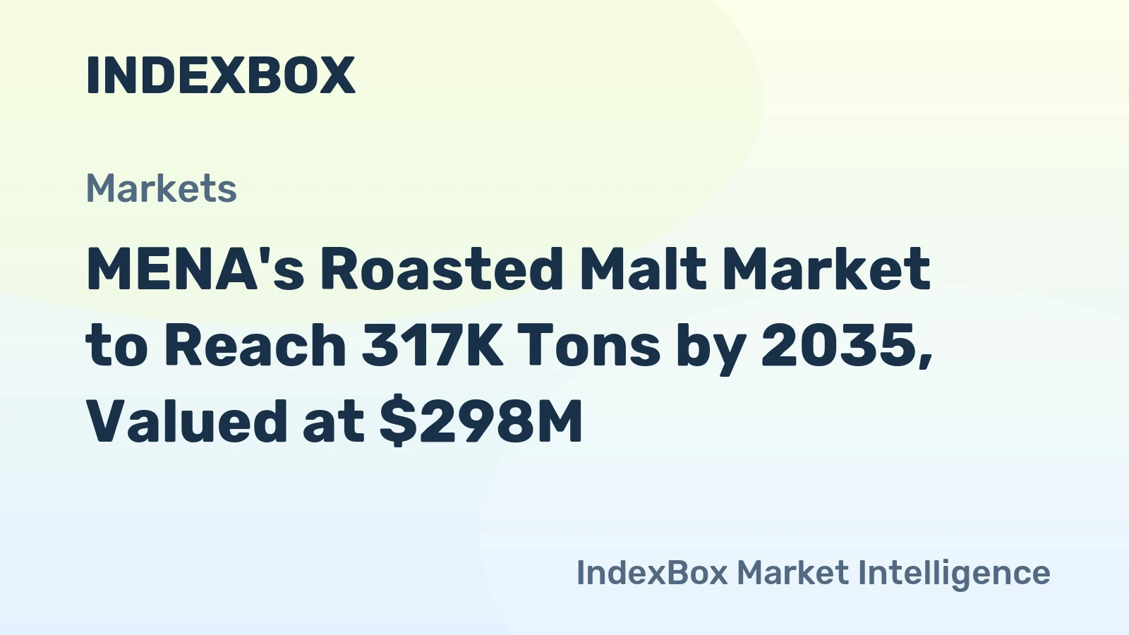 MENA's Roasted Malt Market to Reach 317K Tons by 2035, Valued at $298M