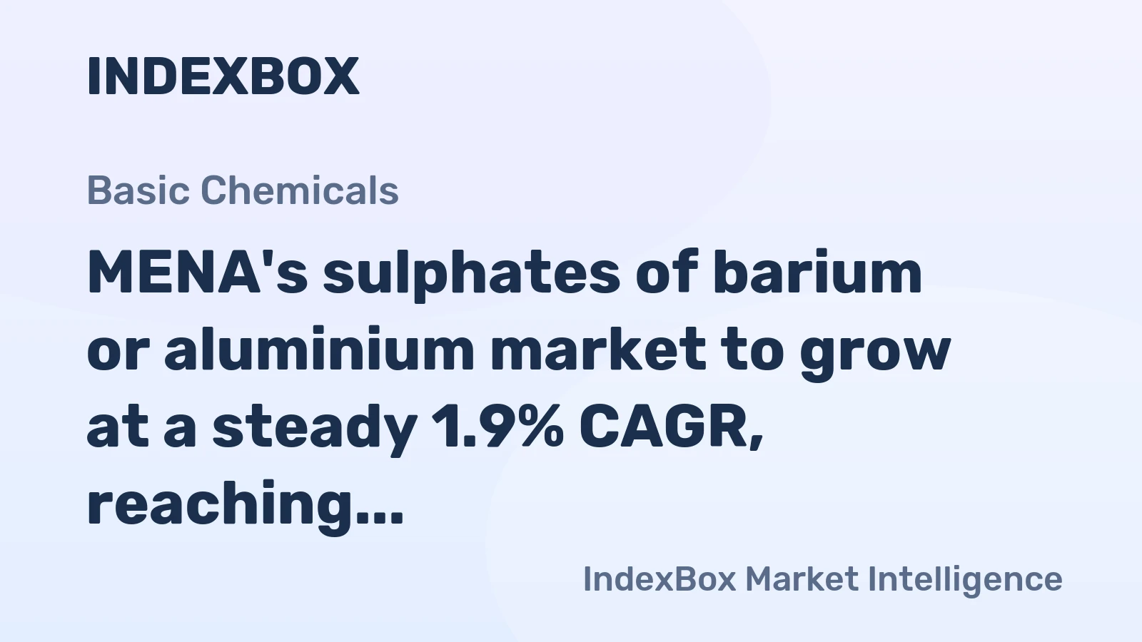 MENA's sulphates of barium or aluminium market to grow at a steady 1.9% CAGR, reaching $141M by 2035.