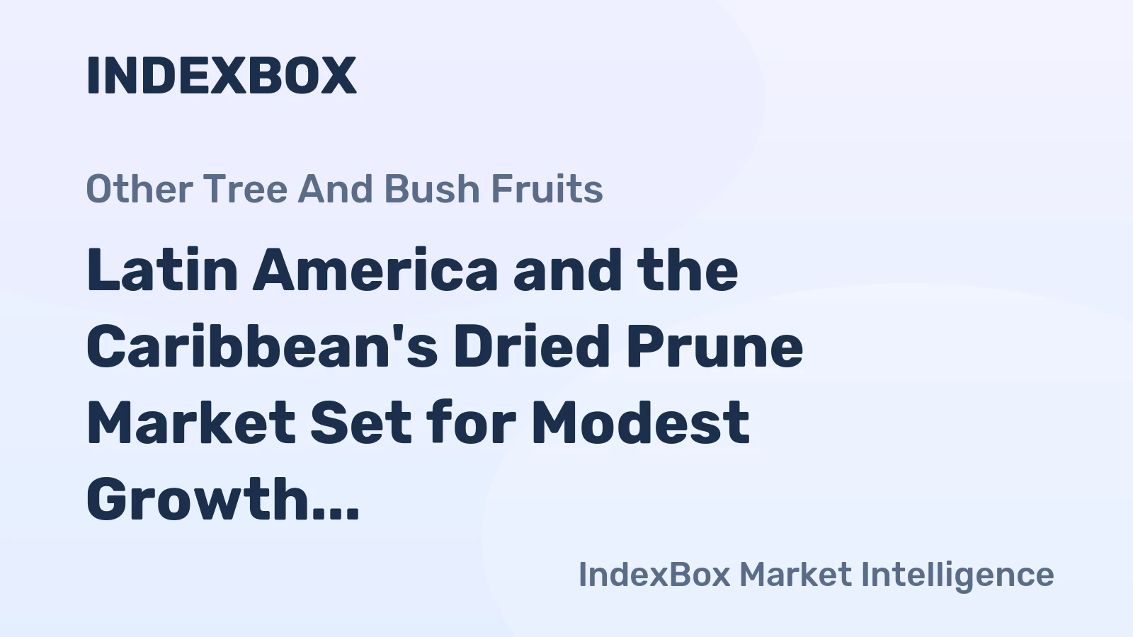Latin America and the Caribbean's Dried Prune Market Set for Modest Growth to 55K Tons and $166M