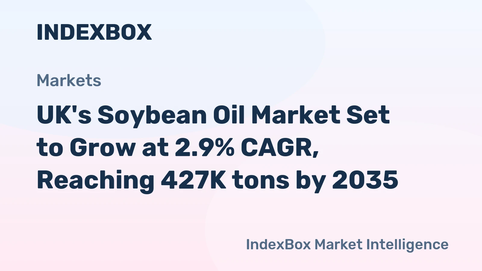 UK's Soybean Oil Market Set to Grow at 2.9% CAGR, Reaching 427K tons by 2035