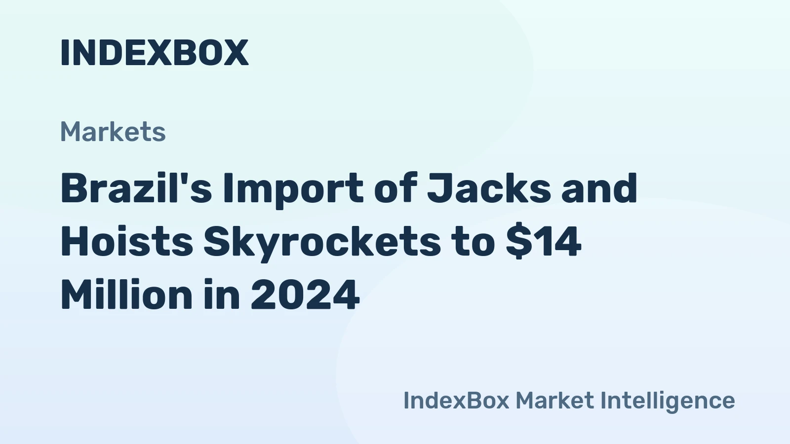 Brazil's Import of Jacks and Hoists Skyrockets to $14 Million in 2024