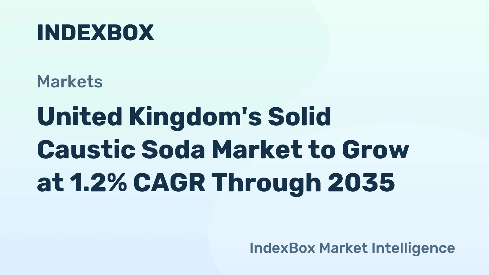 United Kingdom's Solid Caustic Soda Market to Grow at 1.2% CAGR Through 2035