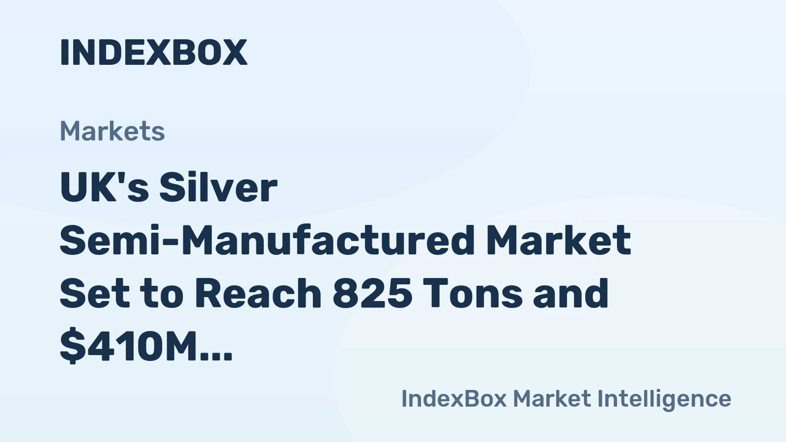 UK's Silver Semi-Manufactured Market Set to Reach 825 Tons and $410M by 2035