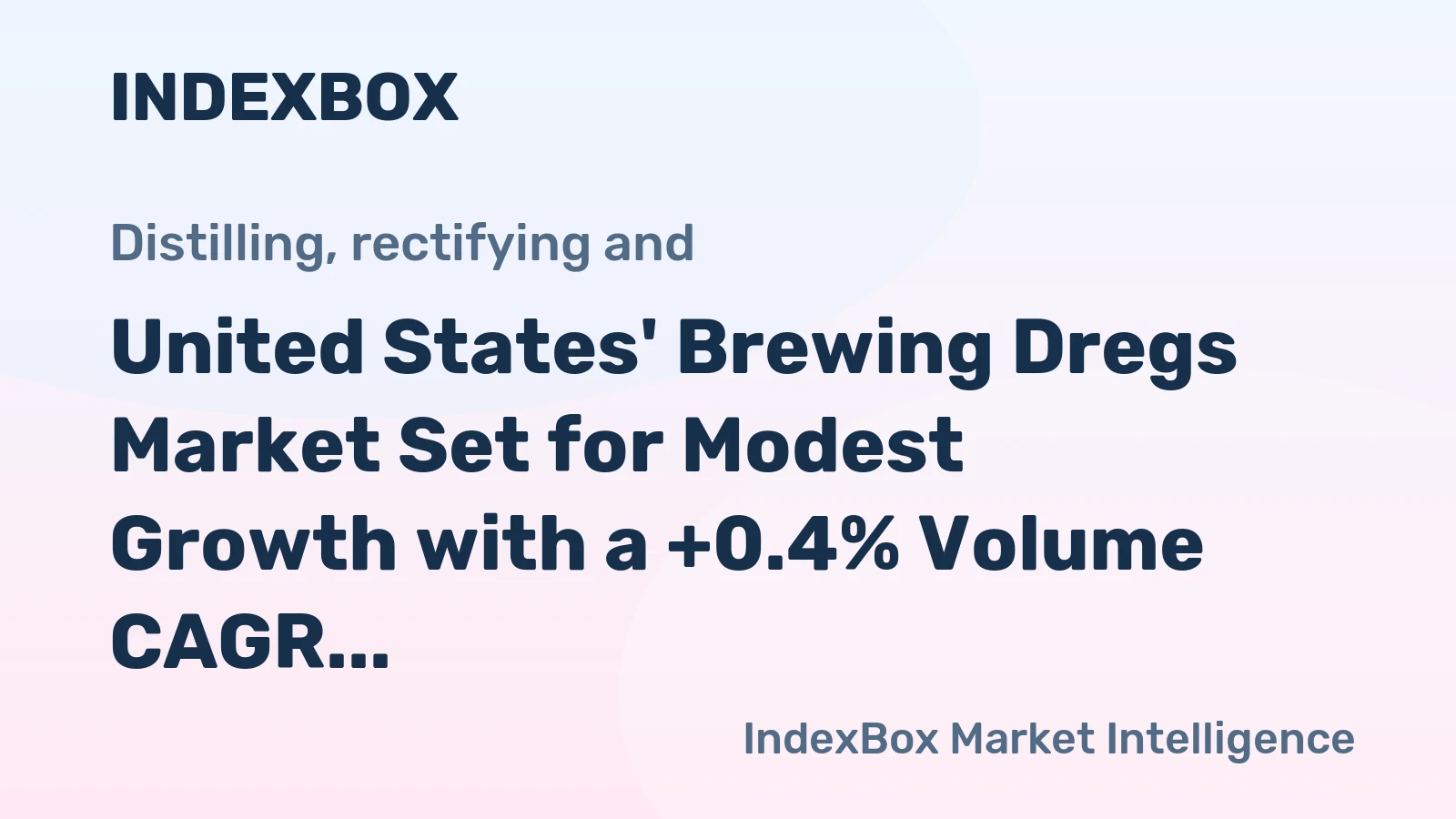 United States' Brewing Dregs Market Set for Modest Growth with a +0.4% Volume CAGR Through 2035