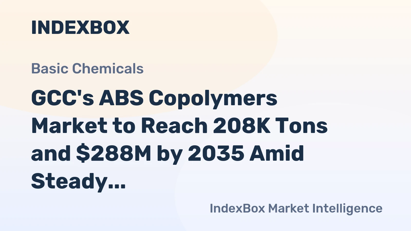 GCC's ABS Copolymers Market to Reach 208K Tons and $288M by 2035 Amid Steady Growth