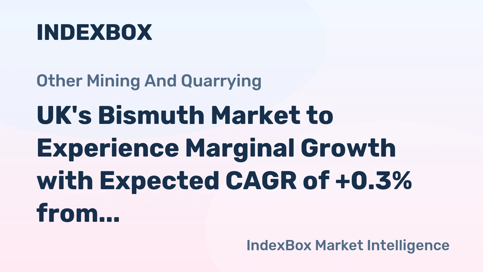 UK's Bismuth Market to Experience Marginal Growth with Expected CAGR of +0.3% from 2024 to 2035