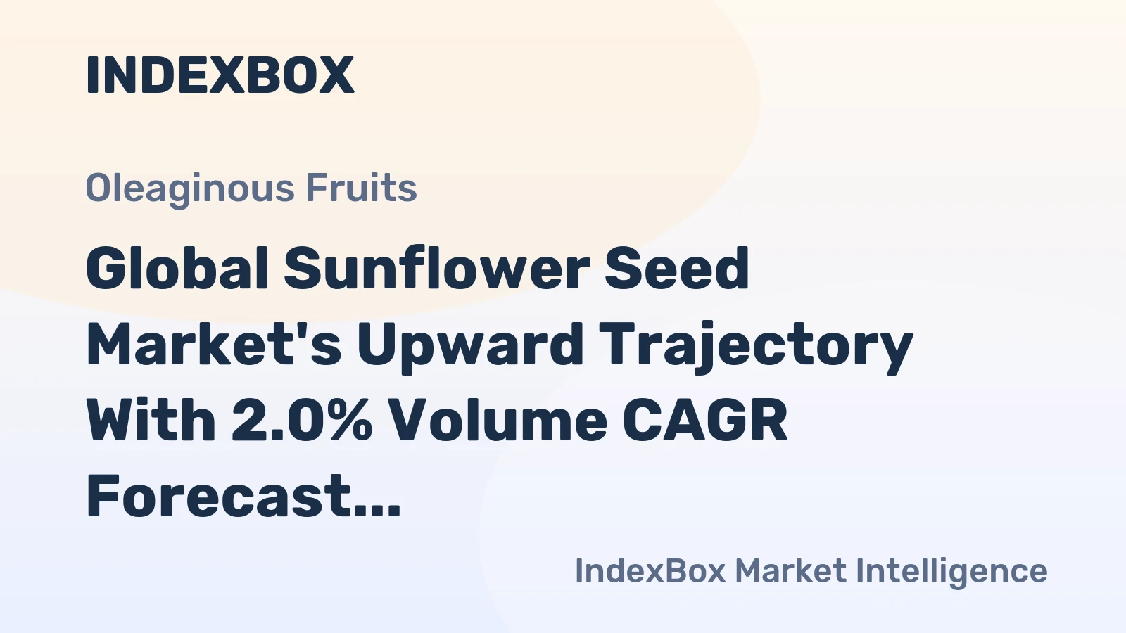 Global Sunflower Seed Market's Upward Trajectory With 2.0% Volume CAGR Forecast Through 2035
