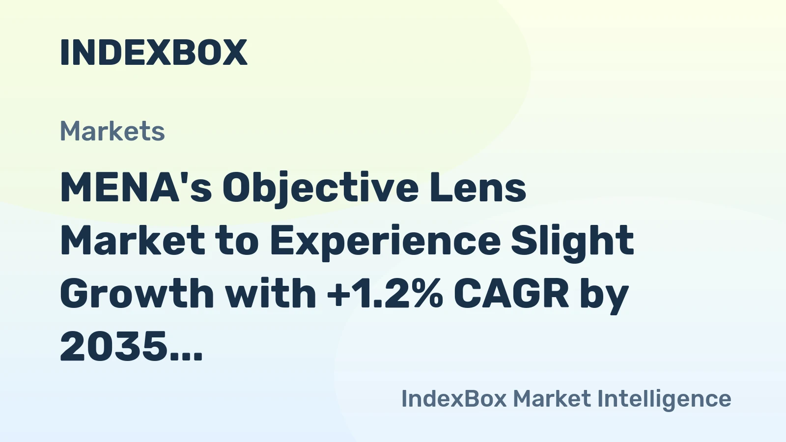 MENA's Objective Lens Market to Experience Slight Growth with +1.2% CAGR by 2035