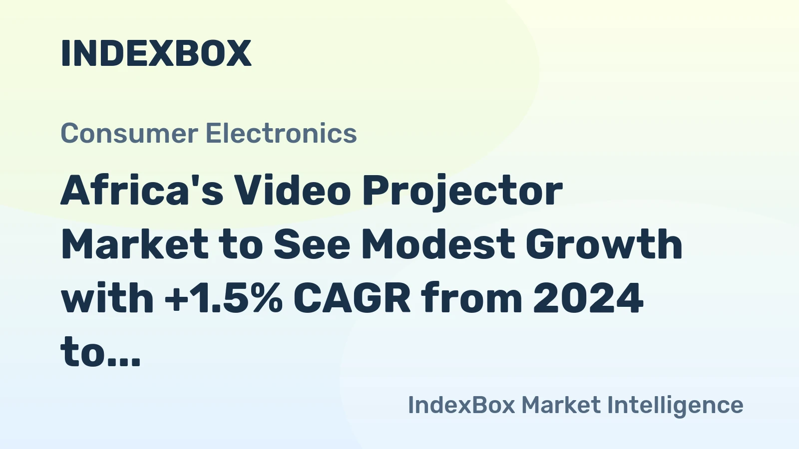 Africa's Video Projector Market to See Modest Growth with +1.5% CAGR from 2024 to 2035