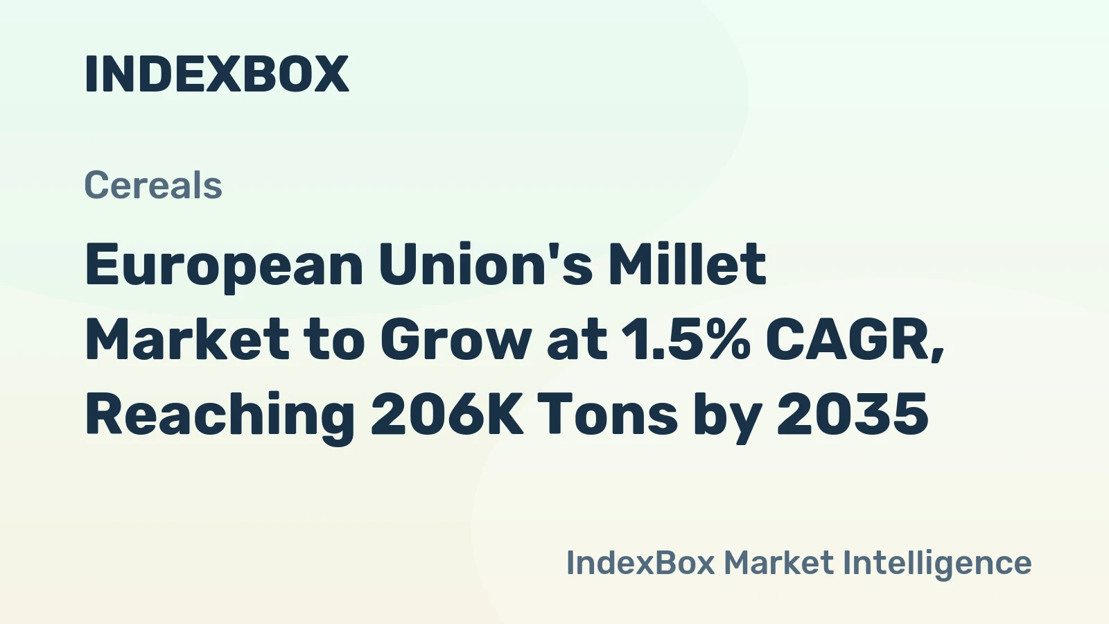 European Union's Millet Market to Grow at 1.5% CAGR, Reaching 206K Tons by 2035