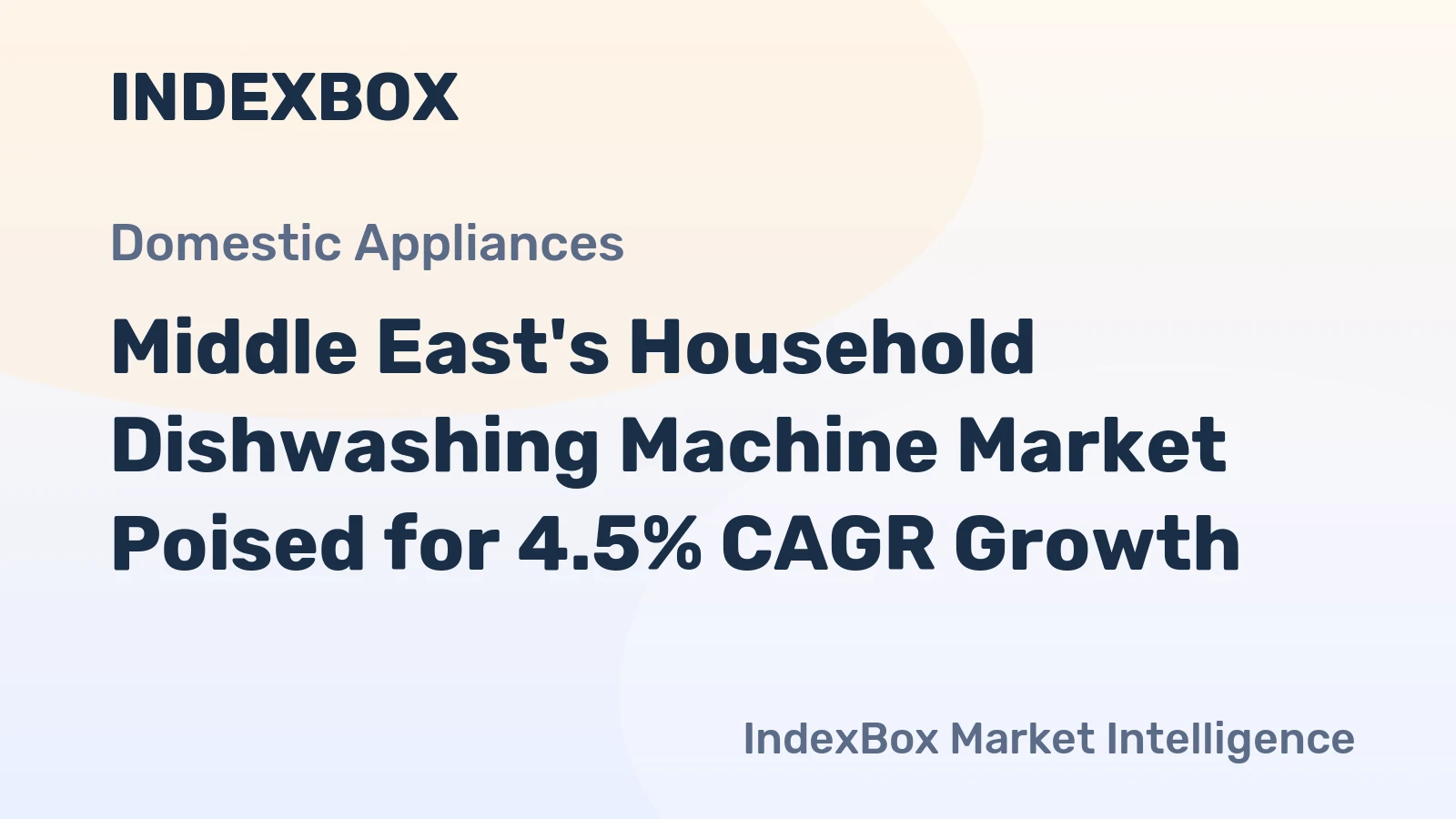 Middle East's Household Dishwashing Machine Market Poised for 4.5% CAGR Growth